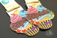 China Custom Die Cast Zinc Alloy 70mm 3mm Running Marathon Medal with Sublimated Ribbon for sale