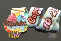 China Custom Die Cast Zinc Alloy 70mm 3mm Running Marathon Medal with Sublimated Ribbon for sale