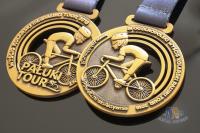 China Custom Bike Sports Marathon Finisher Metal Medal 60mm Imitation Antique Gold Plating for sale