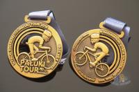 China Custom Bike Sports Marathon Finisher Metal Medal 60mm Imitation Antique Gold Plating for sale