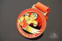 China Custom Die Cast Zinc Alloy Medal 60mm Shiny Gold Plating Soft Enamel Both Sides for sale