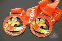 China Custom Die Cast Zinc Alloy Medal 60mm Shiny Gold Plating Soft Enamel Both Sides for sale