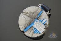 China Custom Engraved Metal Award Medals 80mm 3D Effect Antique Silver Plating for sale