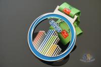 China Custom Die Casting Zinc Alloy Soft Enamel Award Medals 60mm 3mm with Ribbon for sale