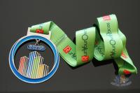 China Custom Die Casting Zinc Alloy Soft Enamel Award Medals 60mm 3mm with Ribbon for sale