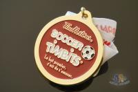 China Custom Zinc Alloy Soccer Medal 60mm Die Cast Sports Award with Gold Plating for sale