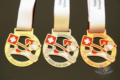 China Custom Zinc Alloy Award Medals OEM School Sports Medals Gold Silver Bronze Plating for sale