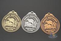 China Custom Engraved 2D Model Medals Antique Gold / Silver / Copper Plating for sale
