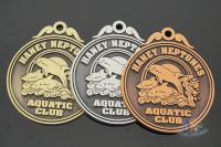 China Custom Engraved 2D Model Medals Antique Gold / Silver / Copper Plating for sale