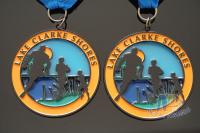 China Custom Translucent Enamel Soft Enamel Medals Black Nickel Plating 2-5mm Thickness for sale