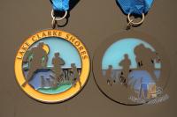 China Custom Translucent Enamel Soft Enamel Medals Black Nickel Plating 2-5mm Thickness for sale