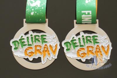 China Custom Award Medals Spray White and Colors Filled Zinc Alloy 50mm for Business Gift for sale