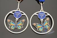 China Eco Friendly Custom Cut Out Medals with Sublimated Ribbon 50mm for sale