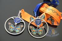 China Eco Friendly Custom Cut Out Medals with Sublimated Ribbon 50mm for sale