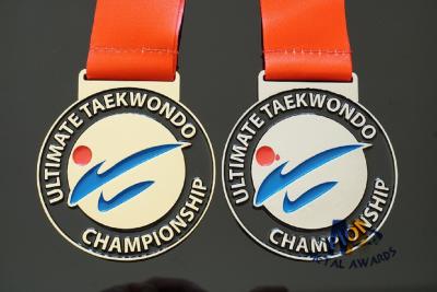 China Custom 50mm Zinc Alloy Medals Shiny Gold Silver Copper Plated Soft Enamel 4 Colors Die Cast for sale