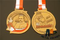 China Custom 3D Mold Relief Soft Enamel Medals Personalized Shape 60mm x 3mm Antique Gold Plated for sale