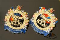China Custom 3D Embossed Metal Award Medals 88.9mm Shiny Gold Center Cut Out for sale