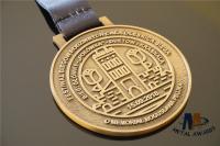 China Custom Die Cast Metal Medals Sanded Background Award Coins Medallions 50mm for sale