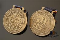 China Custom Die Cast Metal Medals Sanded Background Award Coins Medallions 50mm for sale