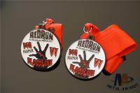 China Custom Black Nickel Award Medals with Woven Ribbon for Clubs 50mm for sale