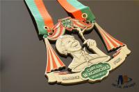 China Custom Die Cast Brass Medals 80mm 2.5mm with Ribbon for Carnival Awards for sale