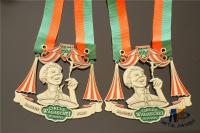 China Custom Die Cast Brass Medals 80mm 2.5mm with Ribbon for Carnival Awards for sale