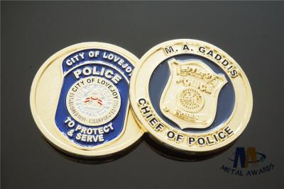China Custom Brass Challenge Coins Two Sides Sandblast Background for Collection 1.5 Inch for sale