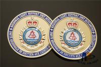 China Custom Soft Enamel Challenge Coins with Epoxy Cover Shiny Gold Plating 40mm for sale
