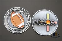 China Custom Football Championship Coin Two Sides Design Soft Enamel 1.5 Inch Brass for sale