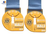 China Custom Round Sports Medals 80mm Zinc Alloy Soft Enamel with Heat Transfer Ribbon for sale