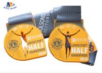 China Custom Round Sports Medals 80mm Zinc Alloy Soft Enamel with Heat Transfer Ribbon for sale