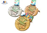 China Custom Hockey Medals 3D Relief Sport Medals Copper Plating Soft Enamel 50mm for sale