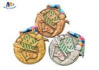 China Custom Hockey Medals 3D Relief Sport Medals Copper Plating Soft Enamel 50mm for sale