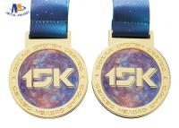 China Custom Sports Medals 70mm Zinc Alloy Die Cast with Heat Transfer Ribbon for sale