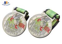 China Custom Matt Silver Plating Metal Award Medals 50mm with Smooth or Sandblasted Back for sale