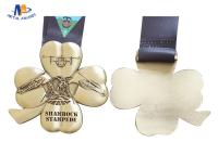 China Custom Flower Shape Award Medals Antique Gold Finish Zinc Alloy 50mm for sale
