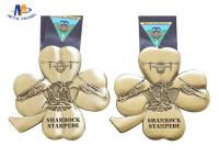 China Custom Flower Shape Award Medals Antique Gold Finish Zinc Alloy 50mm for sale