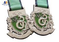 China Custom 3D Cut Out Award Medals with Color Fill and Heat Transfer Lanyard 50mm for sale