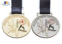 China Custom Zinc Alloy Sports Medals 50mm for Clubs Silver Plating Soft Enamel for sale