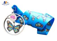 China Stock Dancing Butterfly Relief Medal 80mm Zinc Alloy Die Cast with Sublimated Ribbon for sale
