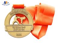 China Die Cast Sport Stock Medals Antique Gold Silver Copper Plating 50mm Zinc Alloy for sale