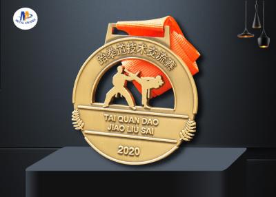 China Die Cast Sport Stock Medals Antique Gold Silver Copper Plating 50mm Zinc Alloy for sale
