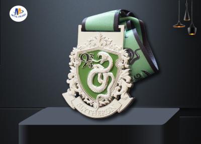 China Custom 3D Cut Out Award Medals with Color Fill and Heat Transfer Lanyard 50mm for sale