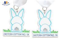 China Custom 5K Running Race Medal 76.2mm Zinc Alloy Die Cast with Sublimated Ribbon for sale