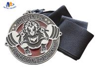 China Custom 60x3mm Translucent Enamel Medal with Antique Silver Plating for Awards for sale