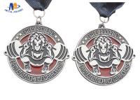 China Custom 60x3mm Translucent Enamel Medal with Antique Silver Plating for Awards for sale