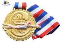 China Zinc Alloy Swimming Medals 70mm 3mm Three Dimensional Imitation Gold Plating for sale