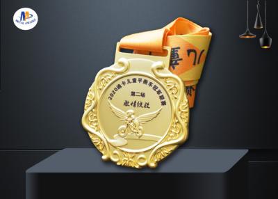 China Custom Die Cast Zinc Alloy Medal 70mm 3mm with Sublimated Ribbon for Awards for sale