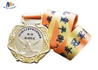 China Custom Die Cast Zinc Alloy Medal 70mm 3mm with Sublimated Ribbon for Awards for sale