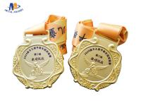 China Custom Die Cast Zinc Alloy Medal 70mm 3mm with Sublimated Ribbon for Awards for sale
